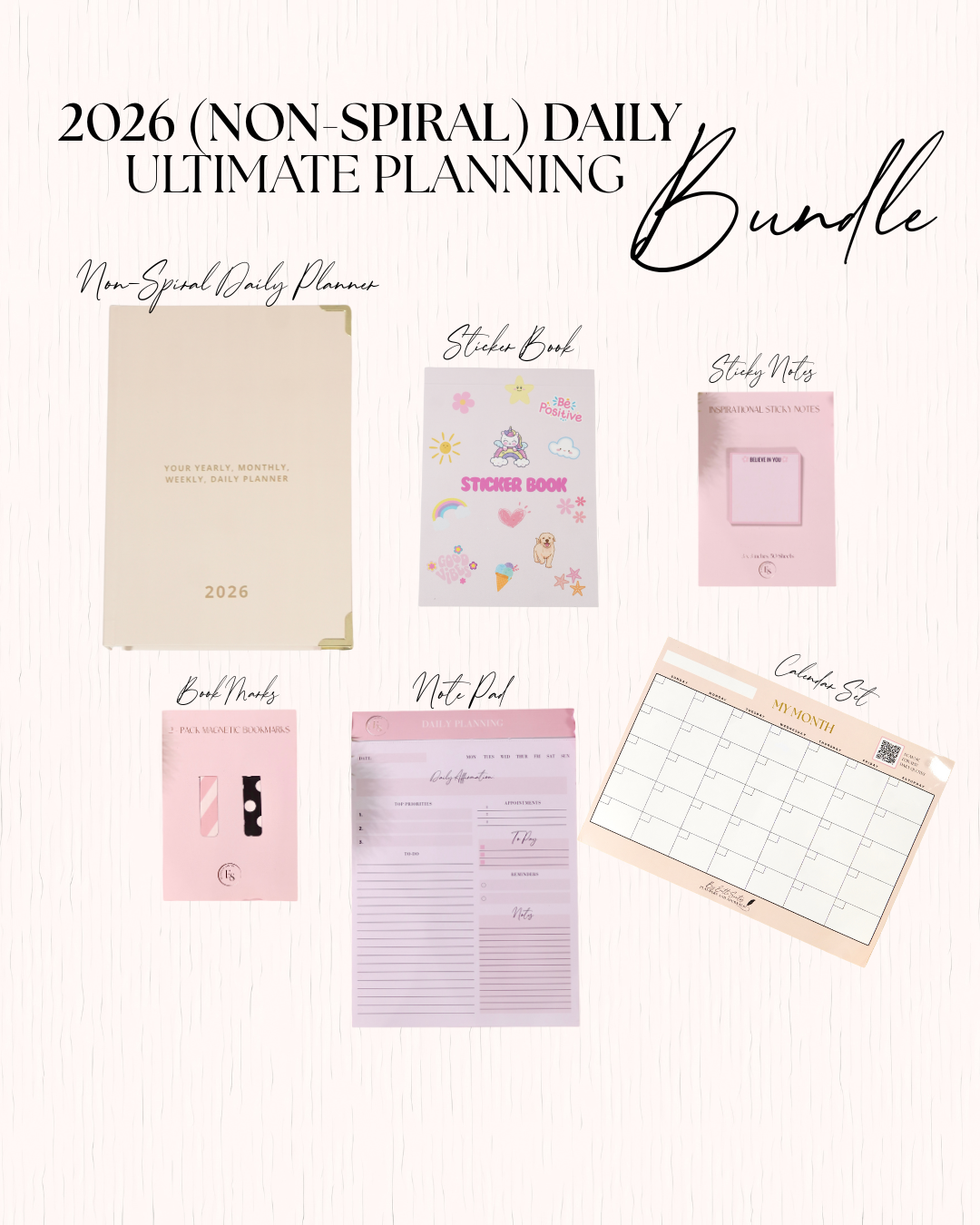 (2026 Non-Spiral Daily) Ultimate Planning Bundle | By Evette Santos